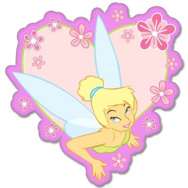 Tinkerbell Peter Pan Fairy Kids Heart Vynil Car Sticker Decal - Select ...