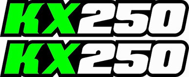 Kx250 Swingarm Airbox Number Plate Decals Stickers Kx 250 Dirtbike ...