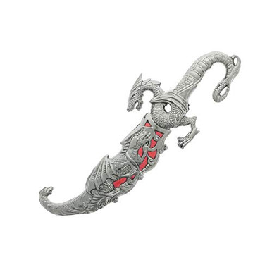 10" Fantasy Dragon Dagger. Fixed Blade Metal Handle and Sheath. for ...