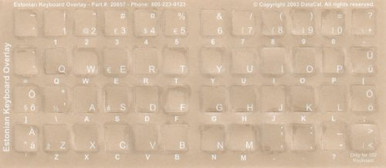 Estonian Keyboard Stickers - Labels - Overlays with White Characters ...