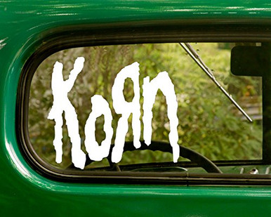 2 Korn Decal Band Stickers White Die Cut for Window Car Jeep 4x4 Truck ...
