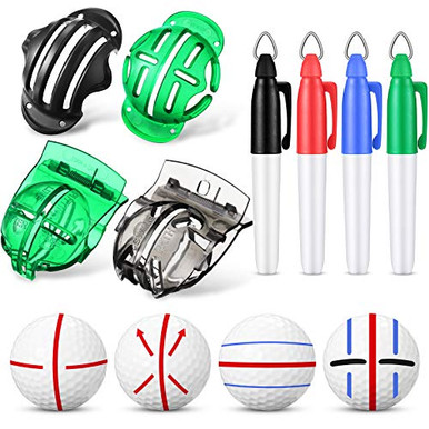 8 Pieces Golf Ball Line Marker Set Golf Ball Liner Alignment Tool Golf ...