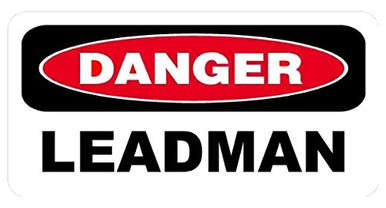 Large 5'' Sticker - Danger Leadman Oilfield Hard Hat Helmet Sticker ...