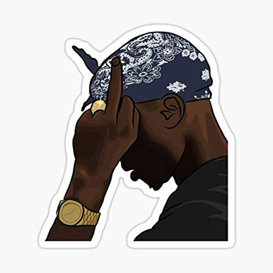 Tupac Sticker - Sticker Graphic - Auto, Wall, Laptop, Cell, Truck ...