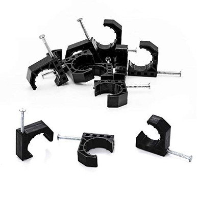Litorange 30 PCS Black Half Clamp J-Hook with Nail For 1" PEX Tubing ...