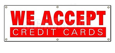 WE Accept Credit Cards Sticker Sign Visa MasterCard Debit Discover ...