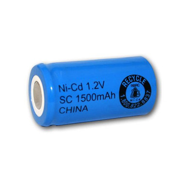Exell 1.2V 1500mAh NiCD SubC Rechargeable Battery Flat Top Cell Fast ...