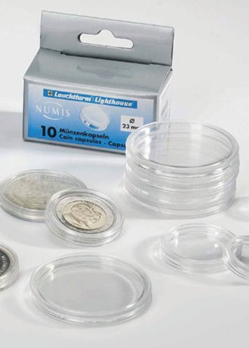 10 Lighthouse Coin Capsules for 45mm Coins - Warehousesoverstock
