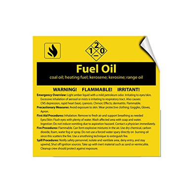 Fuel Oil Coal Oil Heating Fuel Kerosene Kerosine Range Oil Label Decal ...