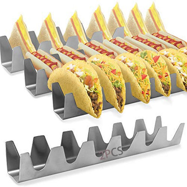Star Brand Luxury Taco Holder Stand Set of 2 - Stainless Steel ...