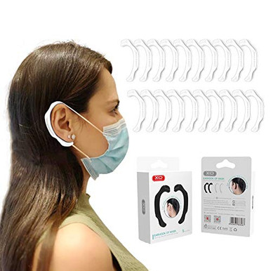 Baumor Ear Protectors Hook for Face Masks,Anti-Slip Silicone Earloop ...