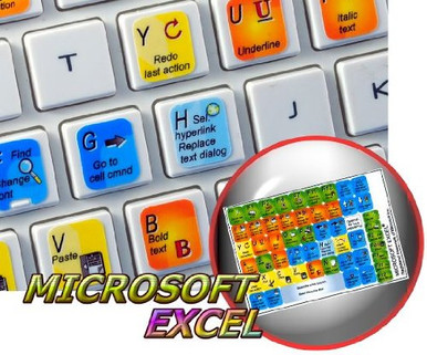 NEW MICROSOFT EXCEL KEYBOARD STICKER FOR DESKTOP, LAPTOP AND NOTEBOOK ...