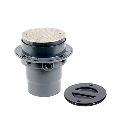 TP423N 4-Inch True Set PVC Flanged Cleanout with 6-inch Round Nickel ...