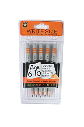 Write Size Writing Pencils 6 - 10 Years Grey / Orange - Warehousesoverstock