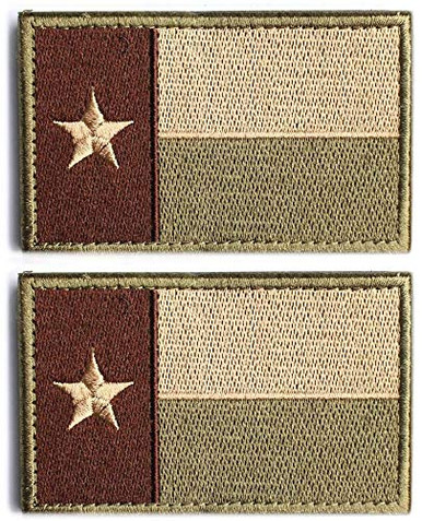 Bundle of 2 Pieces Texas Flag Patches Texas State Flag Tactical Morale ...