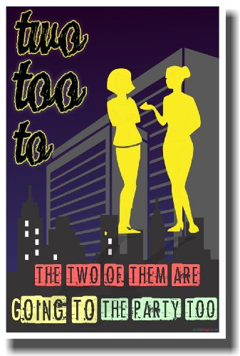 Two Too To - NEW Classroom Reading and Writing Poster - Warehousesoverstock