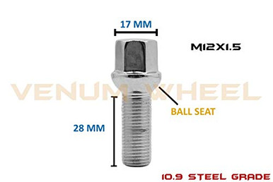 Venum wheel accessories 1 Pc M12x1.5 Ball Seat 28 mm Factory Shank ...
