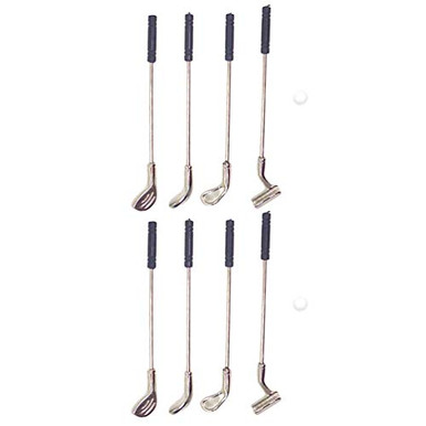 EXCEART 2 Sets 1/12 Scale Miniature Golf Clubs Model Dollhouse Golf ...