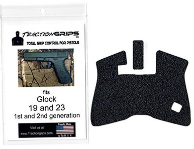 Tractiongrips Rubber Grip Tape Overlay for Glock 19, 23 Generation 1 ...