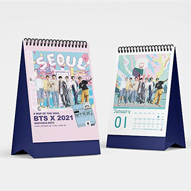 BTS Desk Calendar 2021 Bangtan Boys BTS Calendar Colorful Designs Flip ...