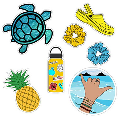 VSCO Girl Sticker Pack, Cute Beach/Ocean Stickers for Water Bottles and ...