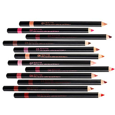 Lip Liners 12 Colors Mixed Lip Liner Pen Set Lipsticks Kit Makeup ...