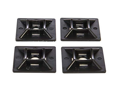 GTSE 100 Pack Black Zip Tie Mounts, 1 inch Adhesive Square Cable Tie ...