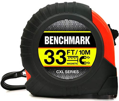 Benchmark - 33 FT Tape Measure with Large Magnetic Claw Tip - Inches ...