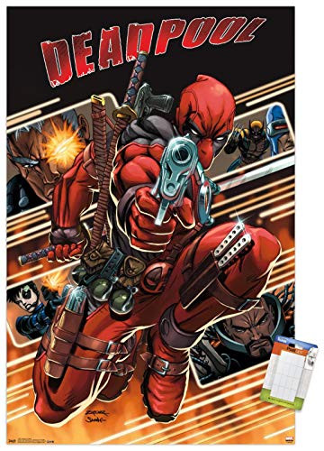 Trends International Marvel Comics - Deadpool - Attack Collage Wall ...