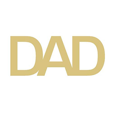 Word Dad Cutout Unfinished Wood Fathers Day Home Decor Door Hanger MDF ...