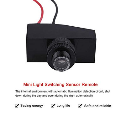 PLLO DC Photocell Switch Remote Switching Sensor, 12 Volt Photocell ...