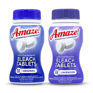 Two-Pack. Amaze Ultra Concentrated Bleach Tablets. One Bottle Original ...
