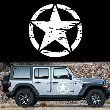 TOMALL 17'' Star Car Sticker Decal for Car Hood Auto Five-Pointed Star ...
