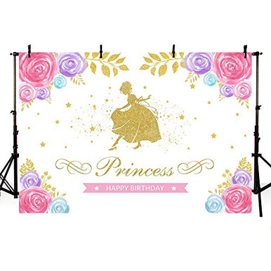 MEHOFOND Princess Happy Birthday Backdrop Party Girl Birthday ...