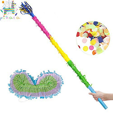 Kaimei 30.6 inch Pinata Stick with Blindfold Confetti Set for Pinata ...