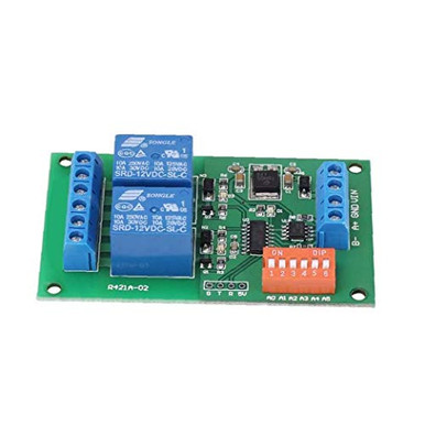 Relay Module 2 Channel Relay Board RS485 MODBUS RTU AT Dual Command ...