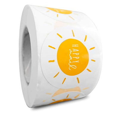 Sending Sunshine Happy Mail Stickers Yellow Stickers for Sunshine Box 4 ...