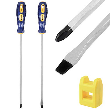 uoboeuq 12 inches long Slotted and Phillips Screwdriver, PH3 12 inch ...
