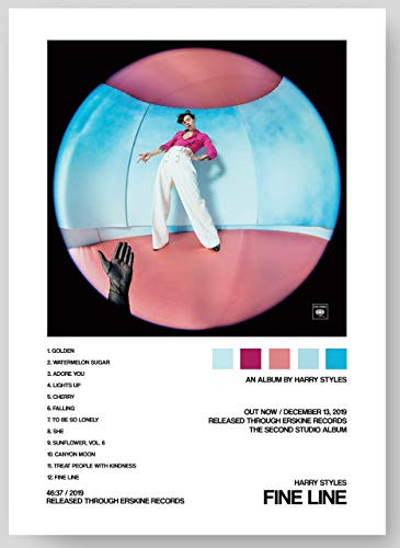 Harry Styles - Fine Line Album Cover Poster Print With Track List and ...