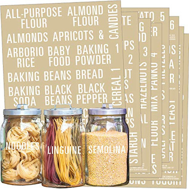 Talented Kitchen 224 White Pantry Labels and Fridge All Caps Kitchen ...
