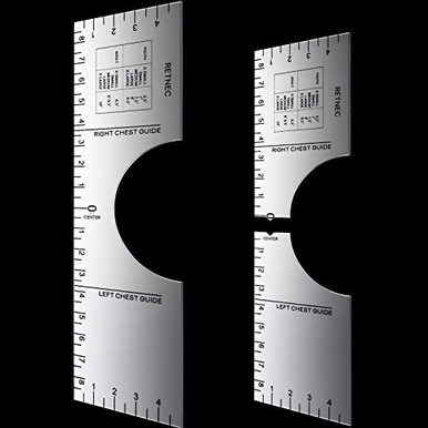 2 Set T-Shirt Ruler Guide T-Shirt Alignment Ruler Tools Sublimation ...