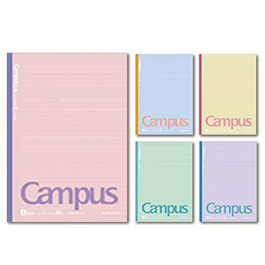 Kokuyo Campus Notebook Semi B5 Dotted-Line 6mm Cotton 5 Colors Pack ...