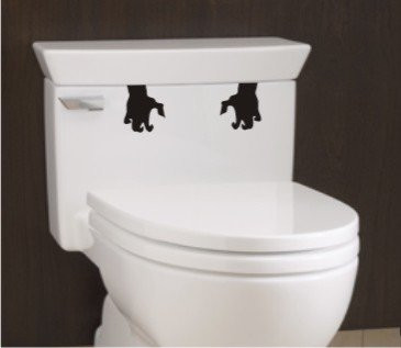 Sticker Connection Toilet Monster Hands Sticker - Funny Bathroom Decal ...