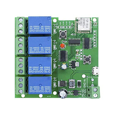 Aideepen 4 Channel DC 5V Relay Module Wireless WiFi Delay Relay Switch ...