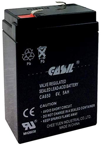6 Volt 5 Amp Rechargeable Sealed Lead Acid 6v 5ah Battery F1 Terminals ...