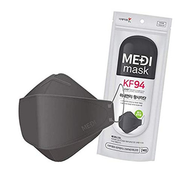 KUKJE Pharma MEDI Mask KF94 Large for adult Made in Korea 10PCS Black ...