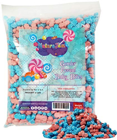 GENDER REVEAL Baby Pacifiers Hard Candy-2 Pounds BULK Bag-PINK and BLUE ...