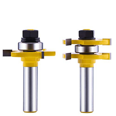 Tongue and Groove router bit set in 1/2 inch shank for wood router by ...