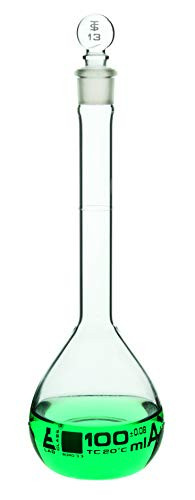 Volumetric Flask, 100ml - Class A, ASTM - Tolerance ±0.100 ml - Glass ...