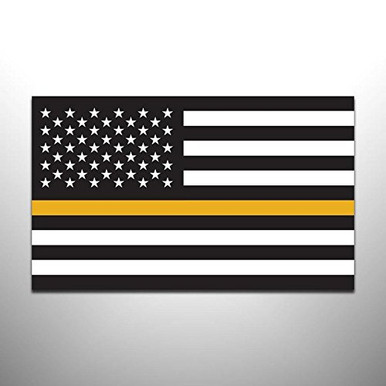 JMM Industries Thin Gold Line Flag Vinyl Decal Sticker Firefighter Law ...